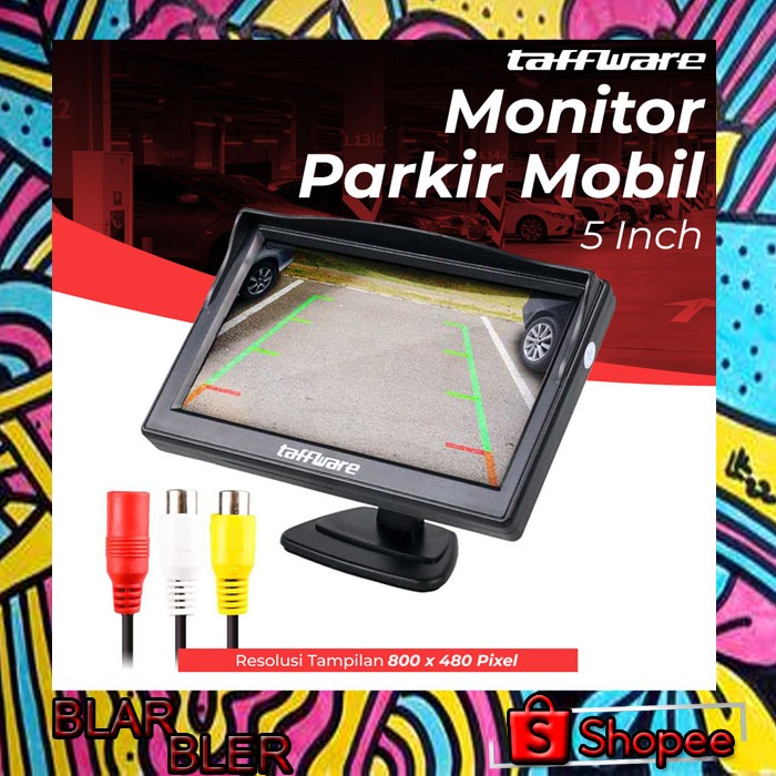 Jual Taffware Monitor Rear View Parkir Mobil TFT LCD 5 Inch - Black ...