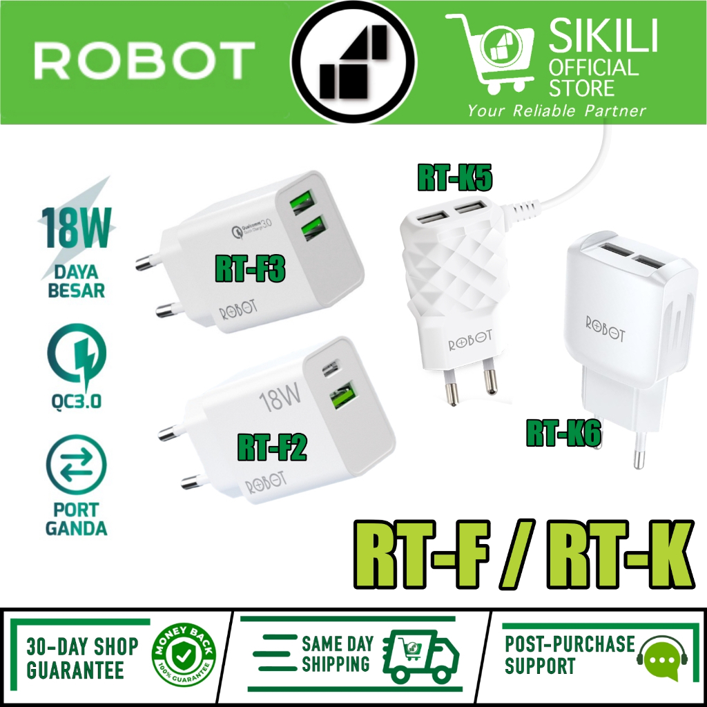 Jual Robot Charger RT-F/RT-K Series RTF2/RTF3/RTK5/RTK6 Quick Charging QC 3.0 Micro USB Type-C ...