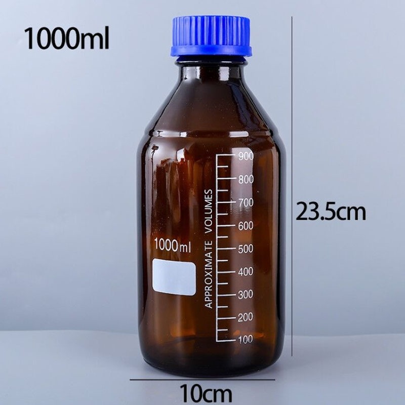 Jual Amber Glass Laboratory Bottle Blue Cap / Botol Lab Tutup Biru 1000 ...