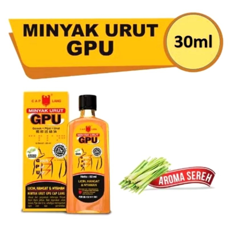 Jual Caplang Minyak Urut GPU ( Sereh ) 30ml - Minyak Cair Obat Gosok ...