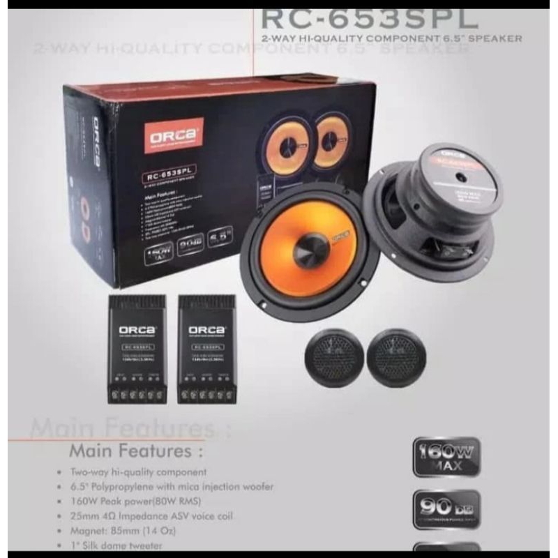 Jual speaker split orca rc-653pl 2 way | Shopee Indonesia