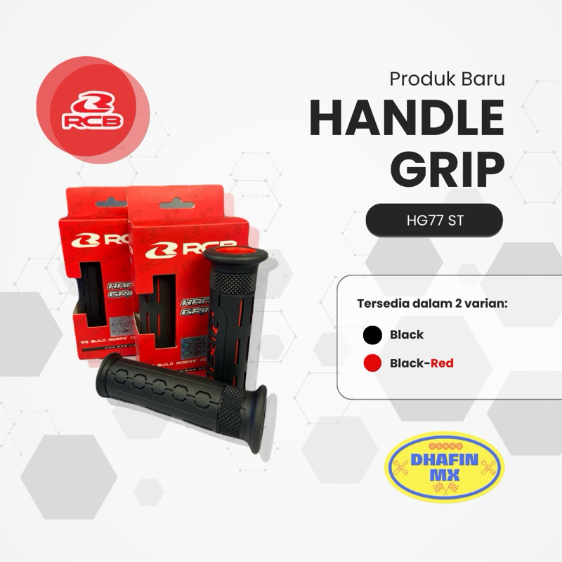 Jual HANDLE GRIP RCB HG77 ST BLACK RED / HANDGRIP RUBBER ORIGINAL ...