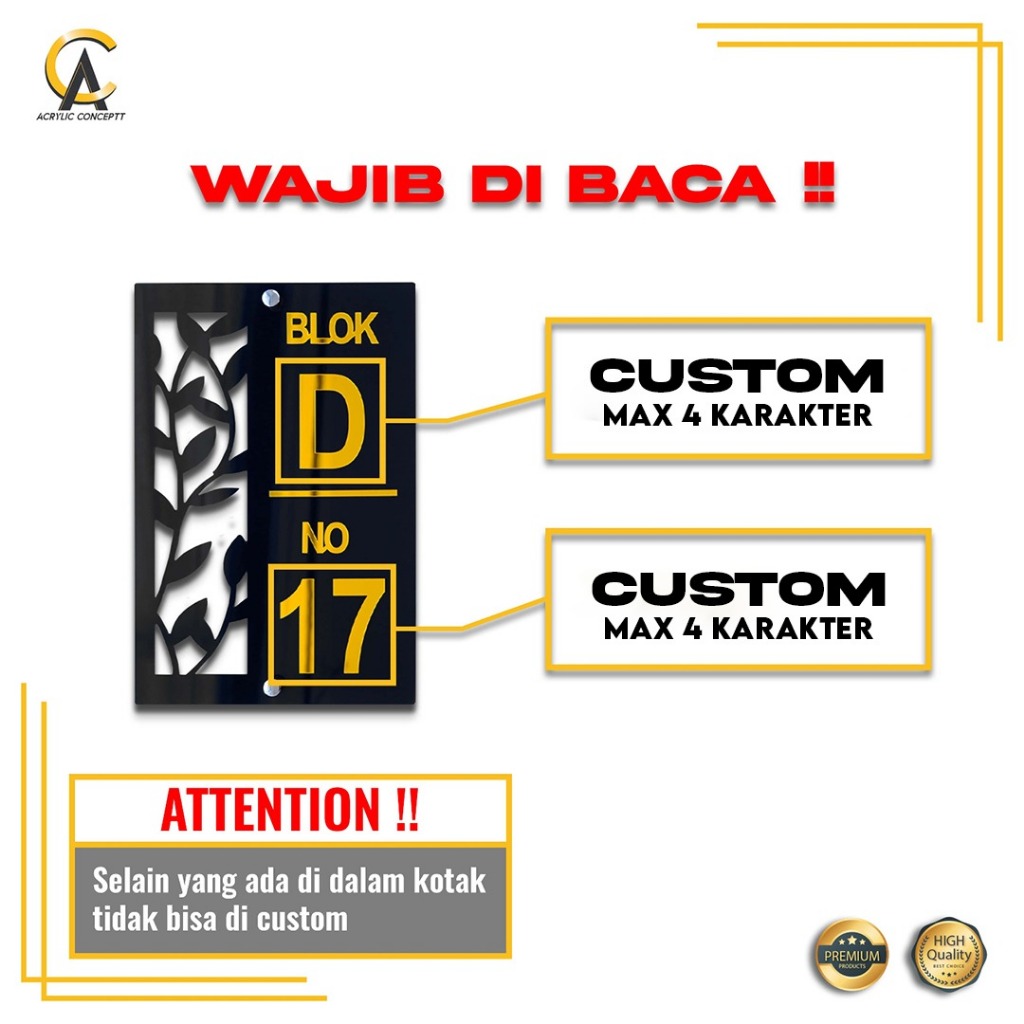 Jual Plat Nomor Rumah Mozaik / Plat No Rumah Custom (BLOK&NO) | Shopee ...