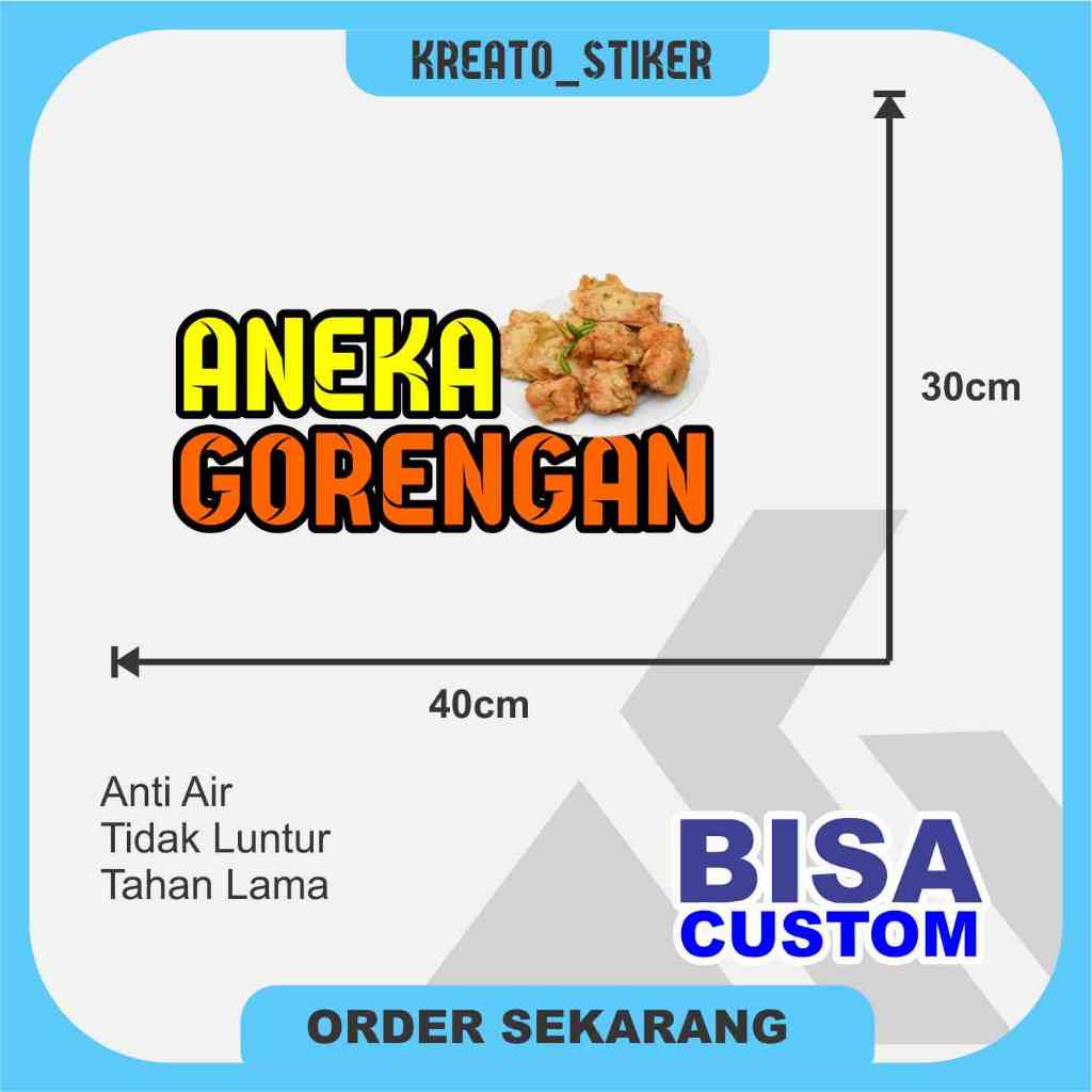 Jual Sticker Aneka Gorengan Etalase gerobak | Shopee Indonesia