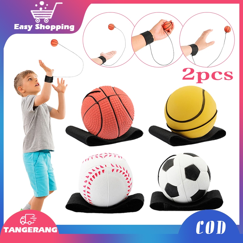 Jual 2pcs Mainan Bola Lempar Pantulan Mainan Bola Karet Mainan Lempar ...