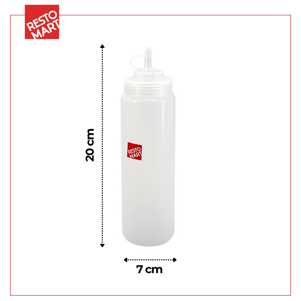 Jual Botol Saus Saos Mayonnaise Kecap / Tempat Saus Putih 709 ml ...