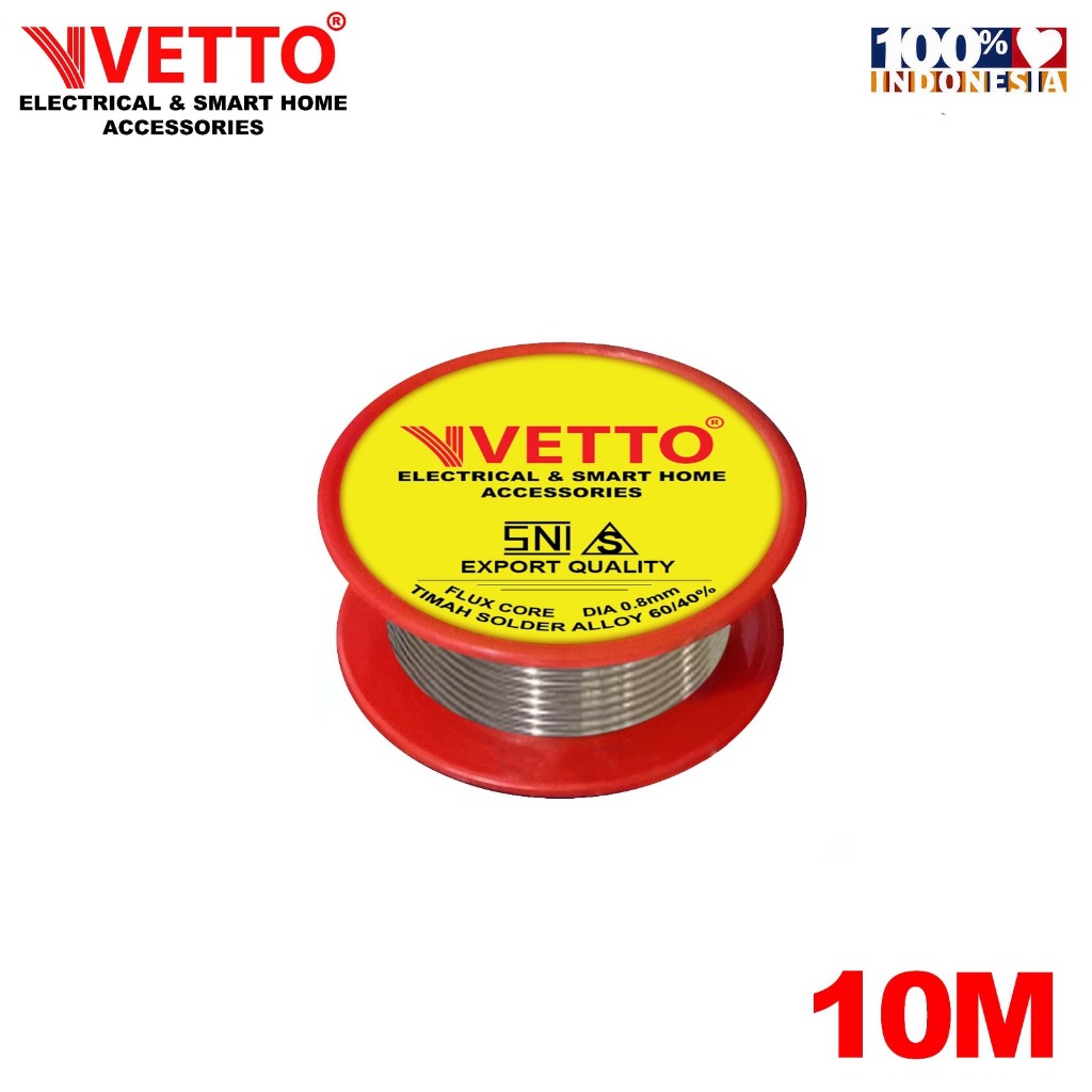 Jual VETTO Timah Solder 0.8mm 60/40 - 10 Meter | Shopee Indonesia