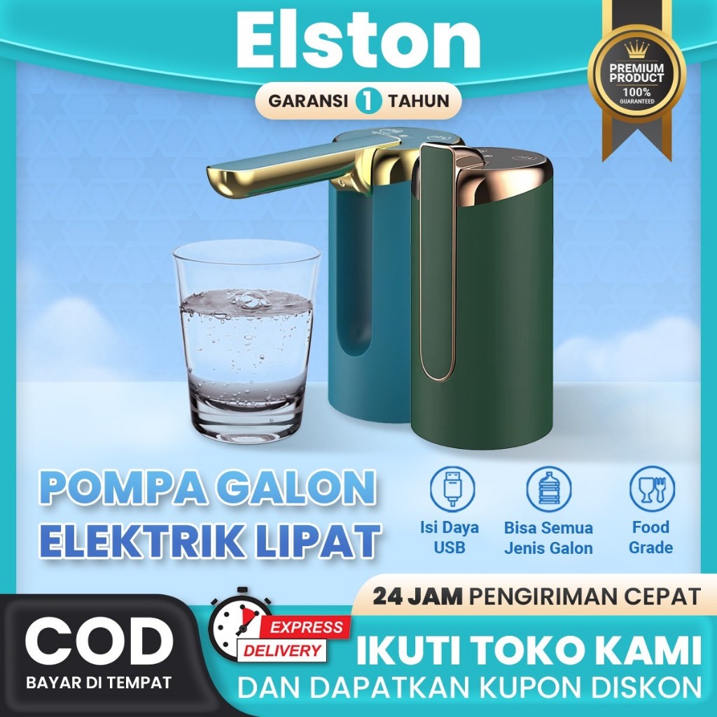 Jual Elston Pompa Air Galon Elektrik Listrik Dispenser Rechargeable ...
