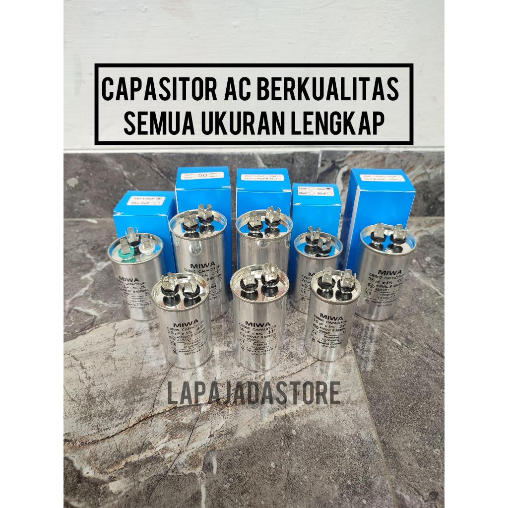 Jual KAPASITOR AC 15 MIKRO SAMPAI 50 MIKRO / KAPASITOR AC 15 UF 20 UF 25 UF 30 UF 35 UF 40 UF 45 ...