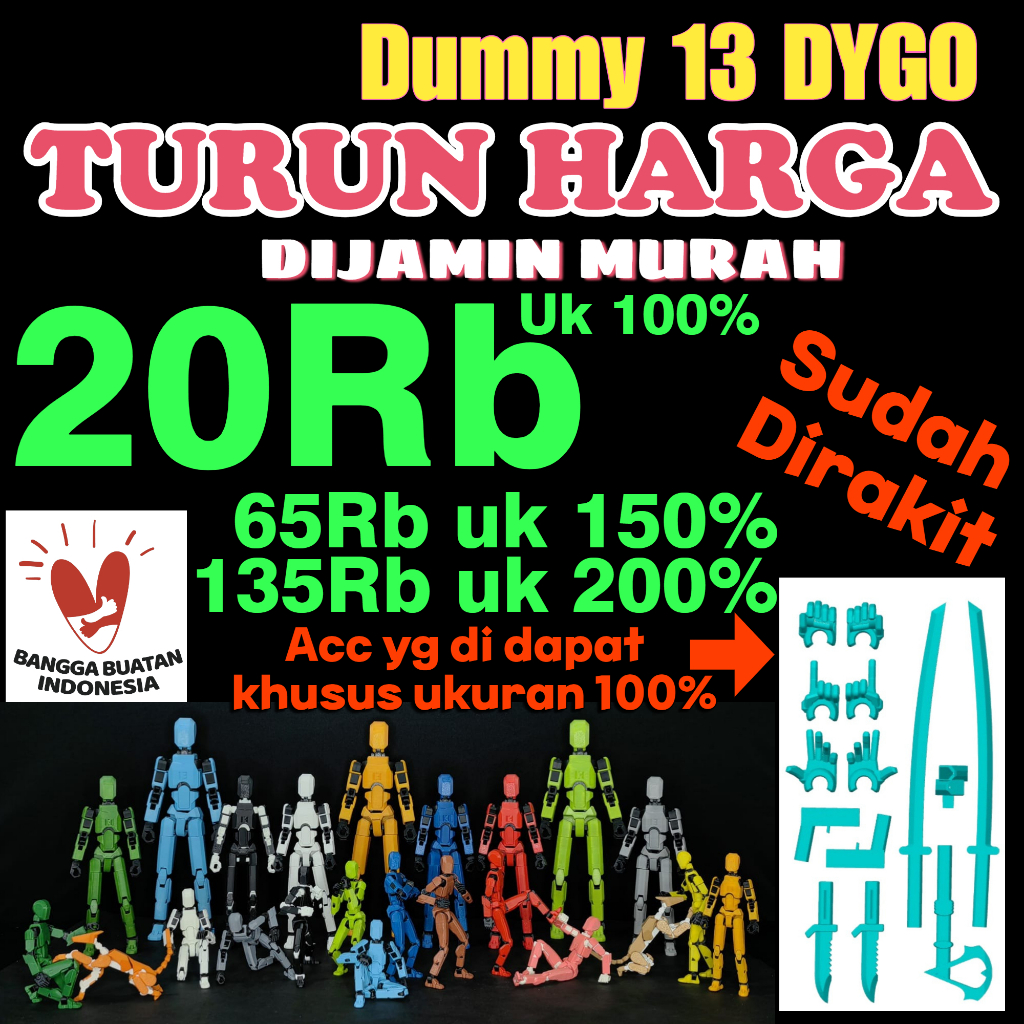 Jual Titan Dummy 13 Articulated action figure, dygo filament, uk Basic ...