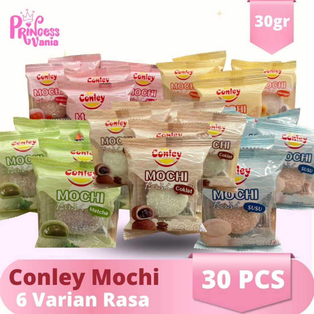 Jual 30PCS CONLEY MOCHI ANEKA RASA KEMASAN MINI 30GR KUE VIRAL KENYAL ...