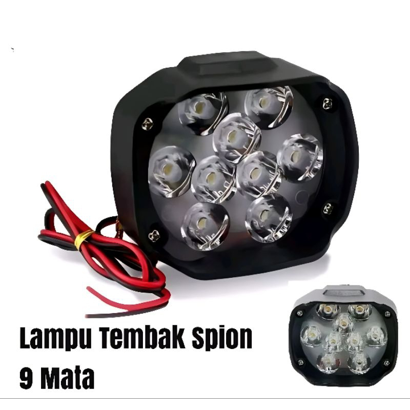 Jual Lampu LED BULAT Bar Tembak Sorot Motor Mobil Laser Gun Bulat 9 ...