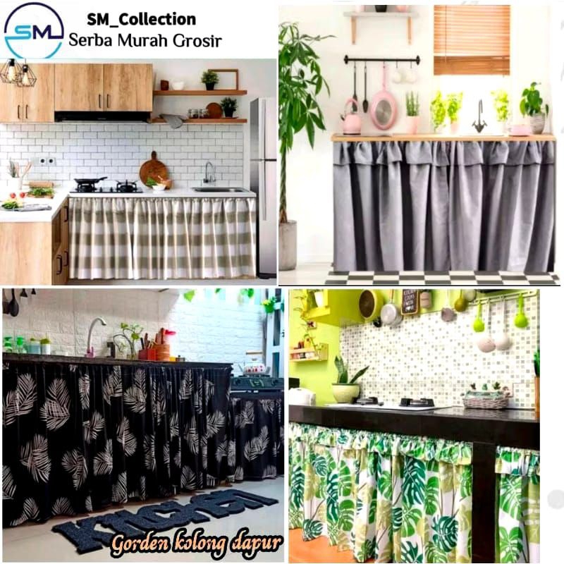 Jual Tirai dapur/Gorden dapur/selambu kolong/ Garden kolong dapur ...