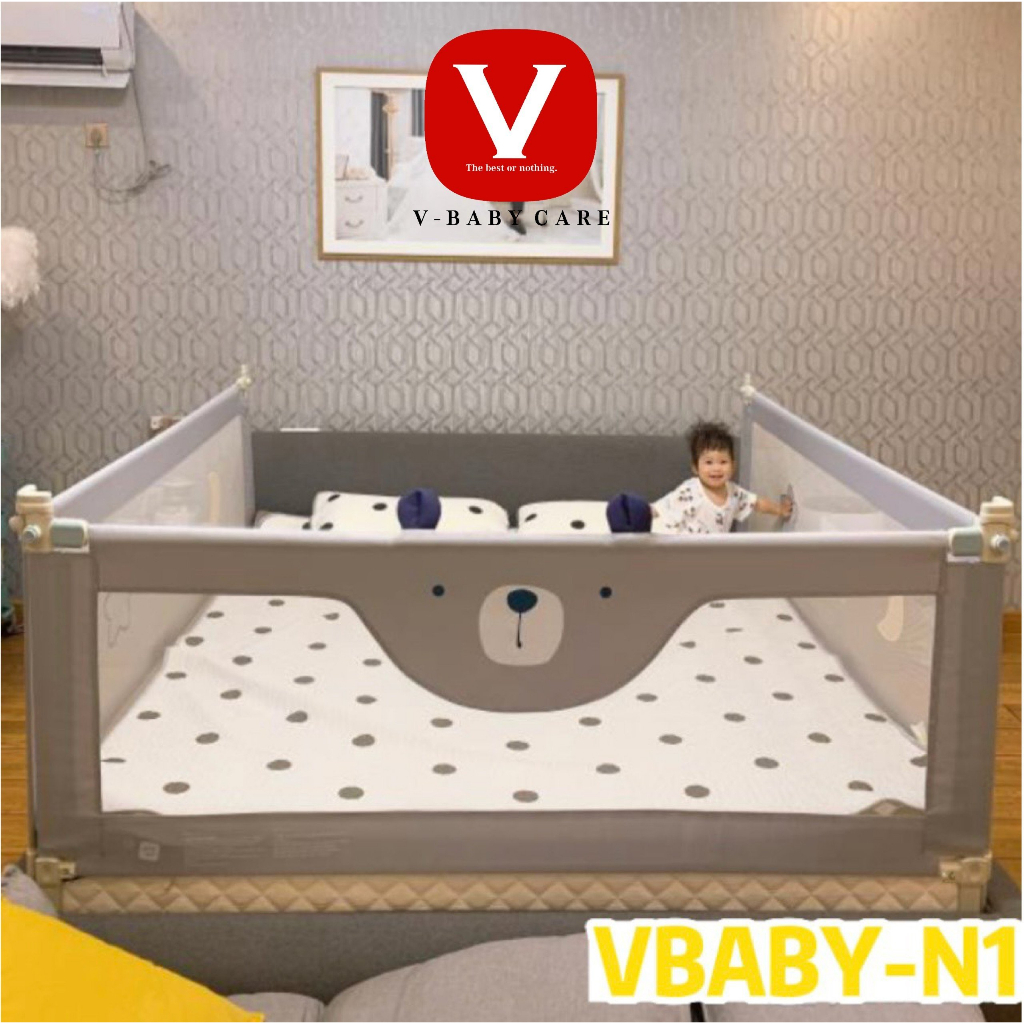 Jual V-BABYCARE Baby Bed Guard/Baby Bedrail/Pagar Pengaman Kasur ...