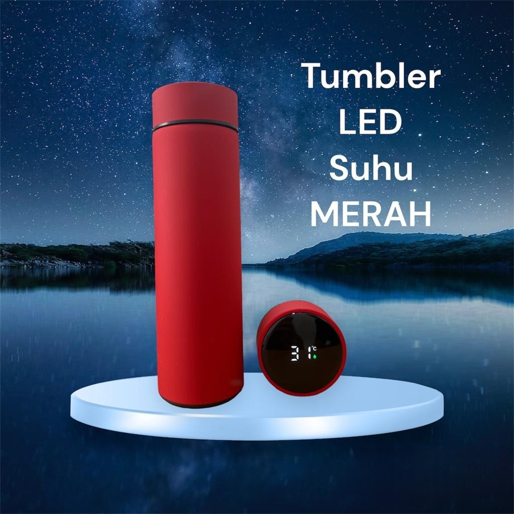 Jual TERMOS TUMBLER SMART SUHU LED DISPLAY RUBBER DOFF/GLOSSY ...