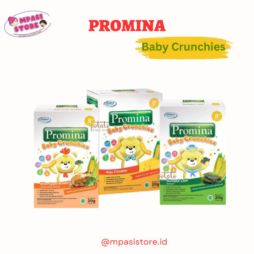 Jual Baby Crunchies 20gr Snack Bayi 8 Bulan Keatas - Promina | Shopee ...