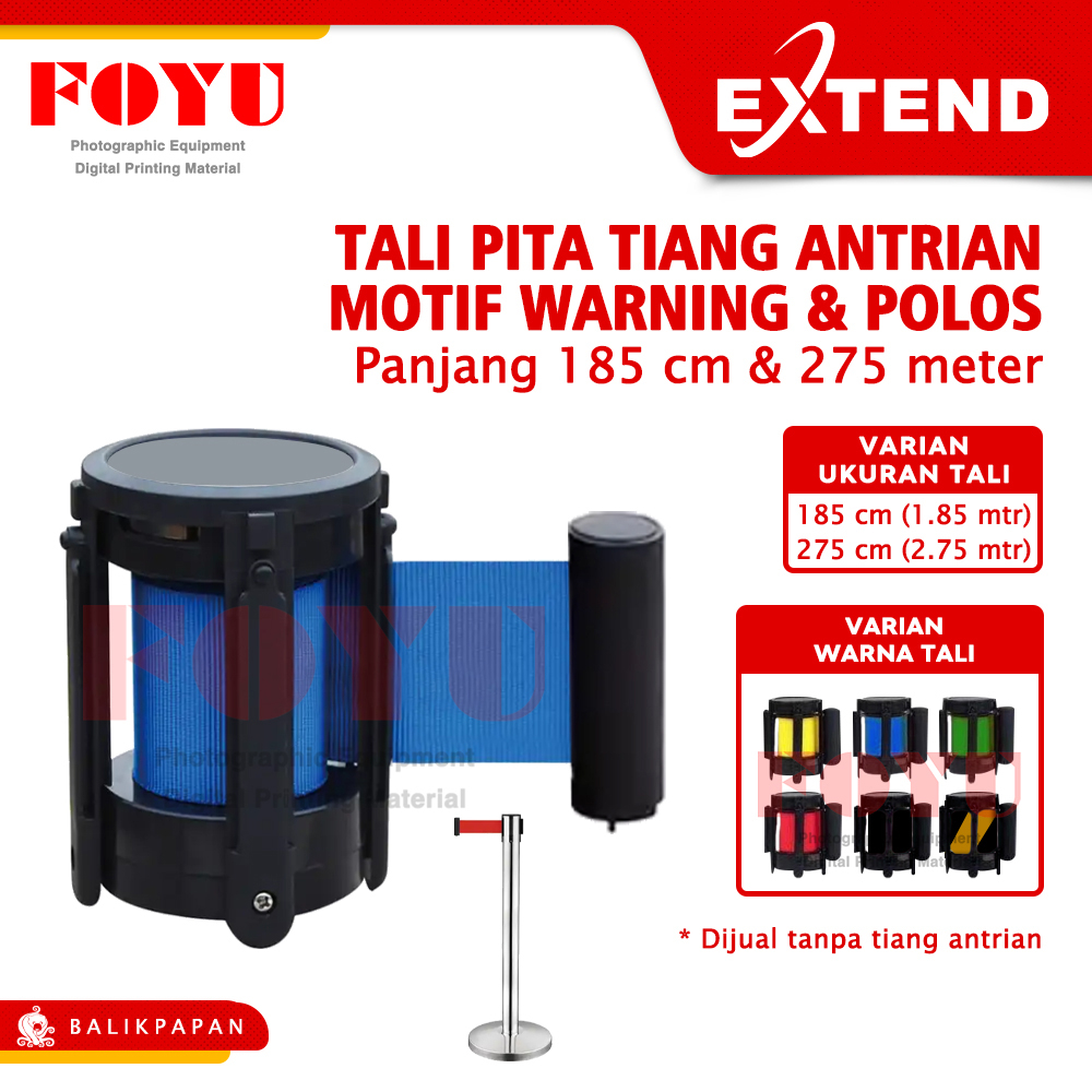 Jual Tali Pita Sabuk Tiang Pembatas Antrian Antrean Head Belt Queue ...