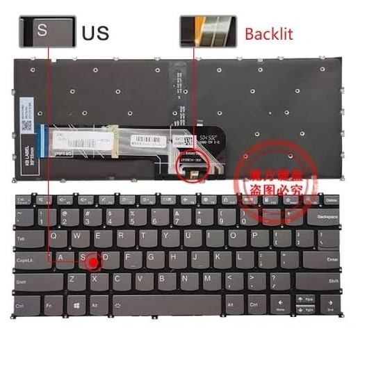 Jual Keyboard Lenovo Ideapad Flex 5-14IIL05 5-14ARE05 5-14ITL05 ...
