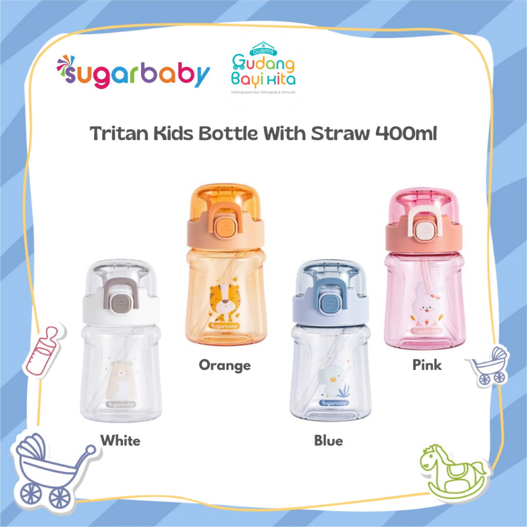 Jual Sugar Baby Tritan Kids Bottle With Straw 400ml - Botol Minum ...