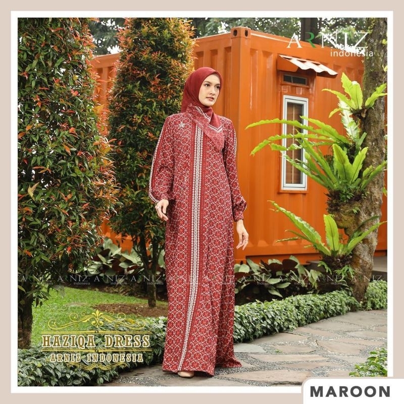 Jual Haziqa set By Arniz collection ( Dress & segi4 ) | Shopee Indonesia
