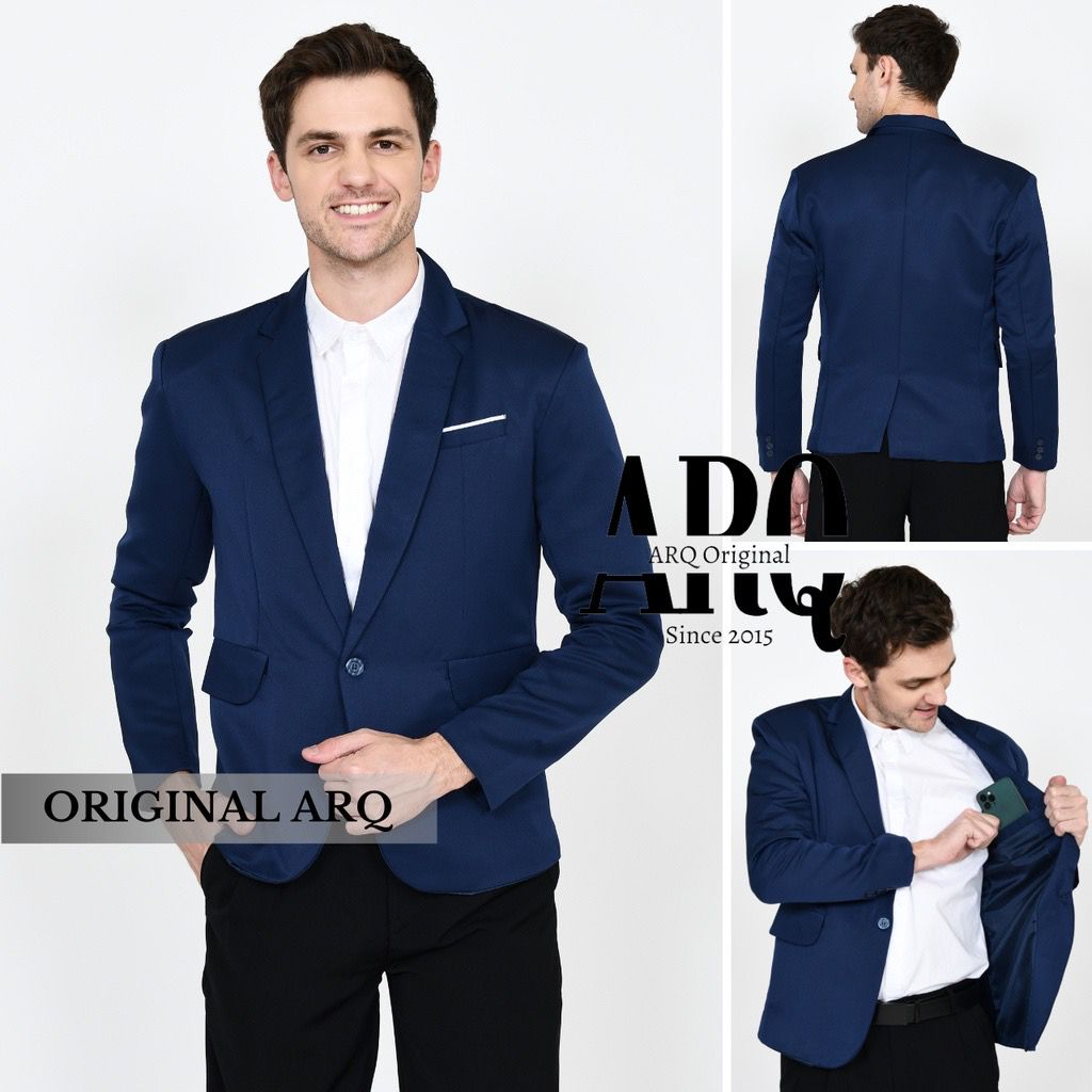 Jual TERBARU ! JAS BLAZER PRIA FORMAL SLIMFIT PREMIUM ORIGINAL ARRQ / JAS PRIA WISUDA PERNIKAHAN ...