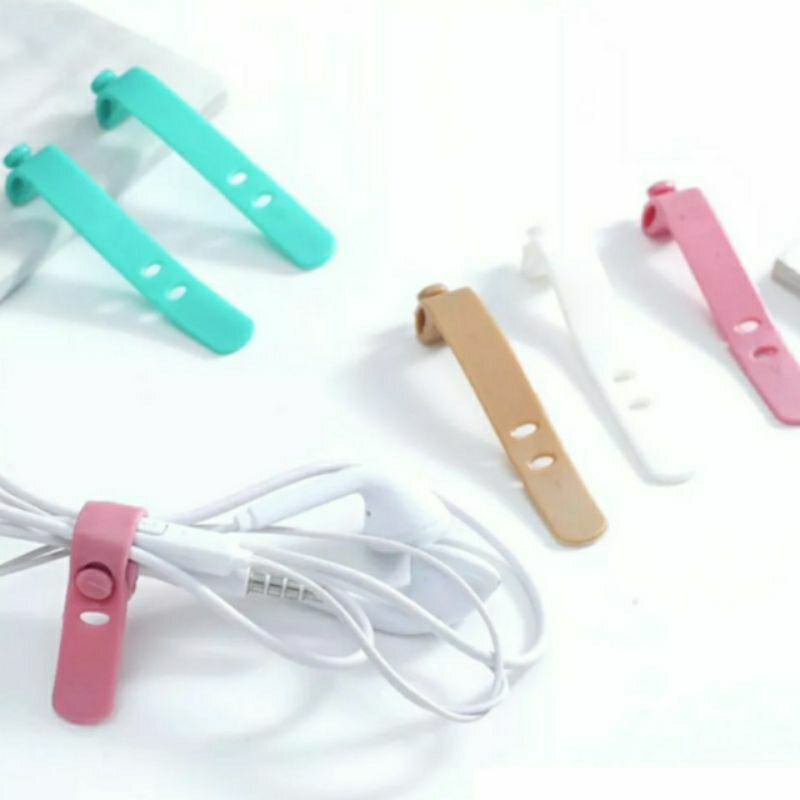 Jual RD Pengikat Kabel Charger Silicon Kabel Organizer Cable Clip Cord ...