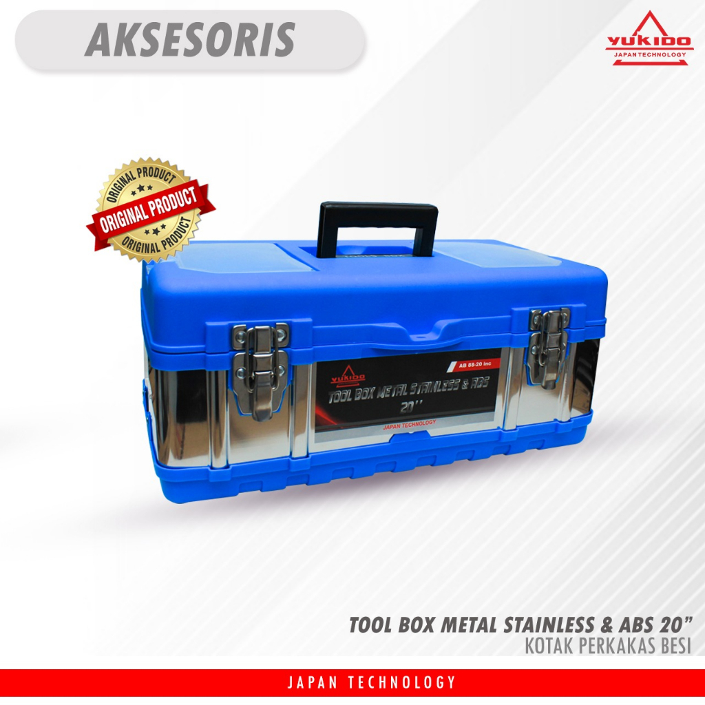 Jual TOOL BOX Besi dan Plastik Besar 20" Toolbox Toolbag kit/ Toolbox Tempat Kunci Kotak ...