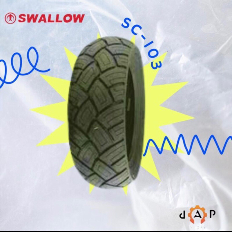 Jual BAN MOTOR VESPA RING 10 // SWALLOW 120/70-10 TUBELESS | Shopee Indonesia