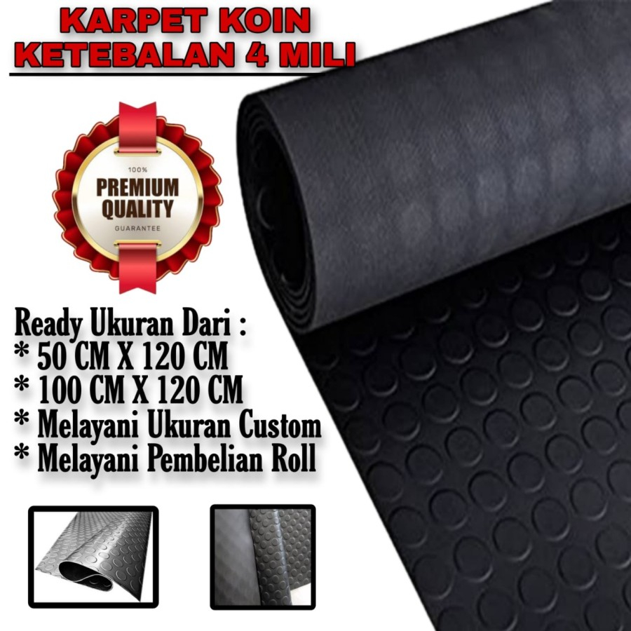 Jual KARPET KARET KOIN TEBAL 4MM UKURAN PER 50CM X 120CM | Shopee Indonesia