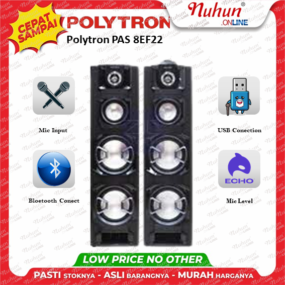 Jual [CIANJUR] Polytron Bluetooth Speaker Aktif Karaoke 8 Inch PAS ...