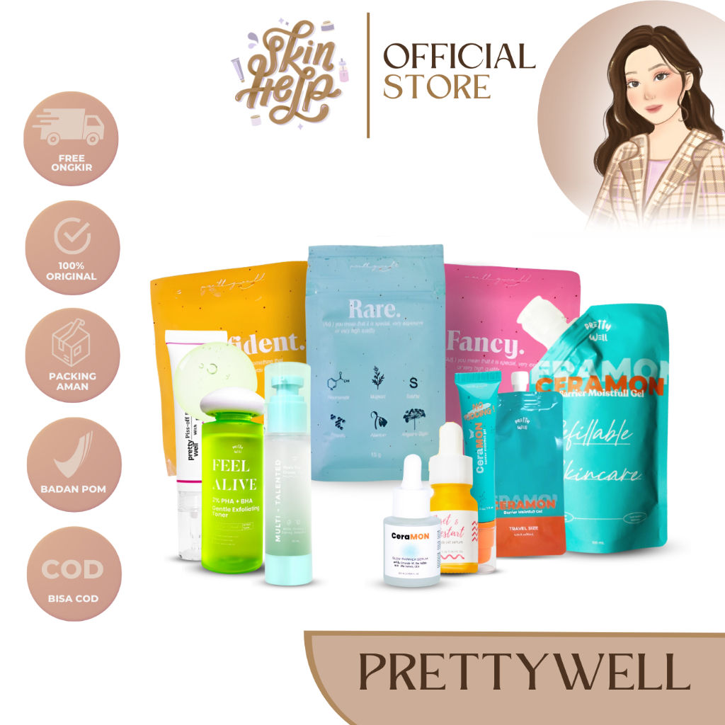 Jual PRETTYWELL MASKER / MOISTURIZER PELEMBAB CERAMON / ACNE SPOT PISS ...