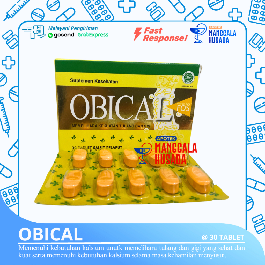 Jual OBICAL SUPLEMEN KESEHATAN PER BOX @ 30 TABLET | Shopee Indonesia