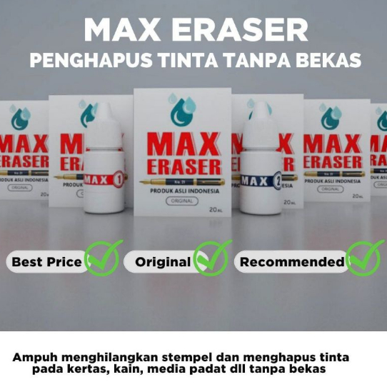 Jual Penghapus Tinta dan Stempel MAX ERASER | Shopee Indonesia