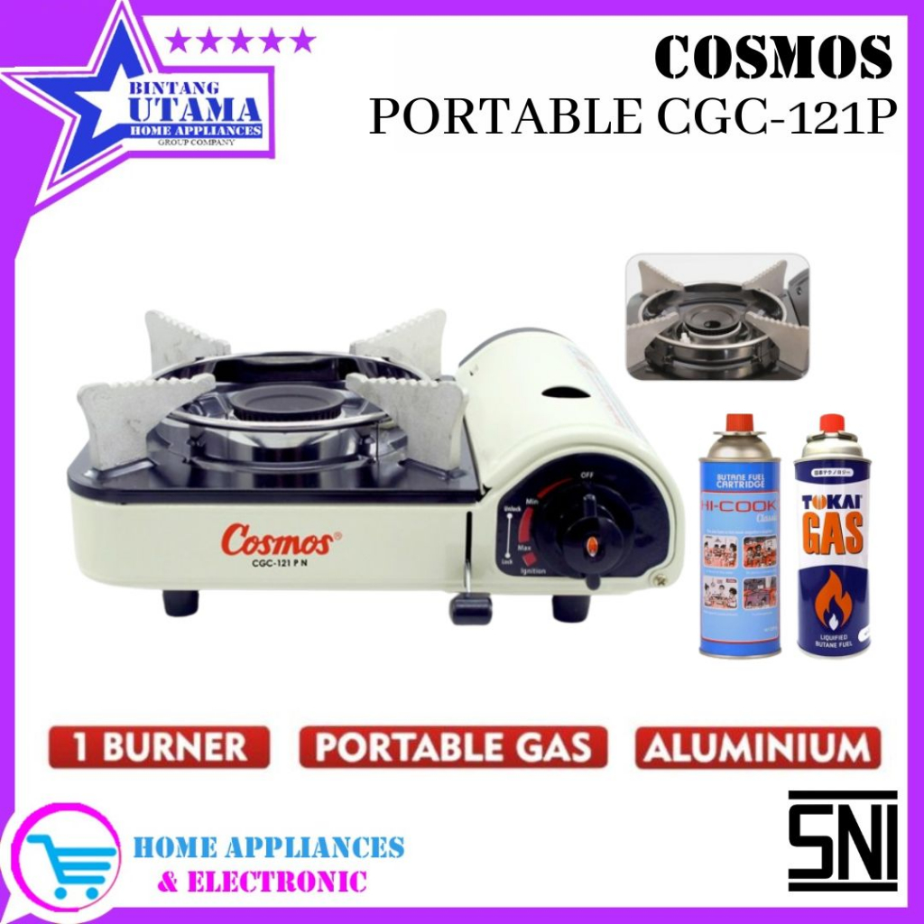 Jual (COD) Kompor Portable Cosmos CGC121 PN Gas Mini Cosmos Portable ...