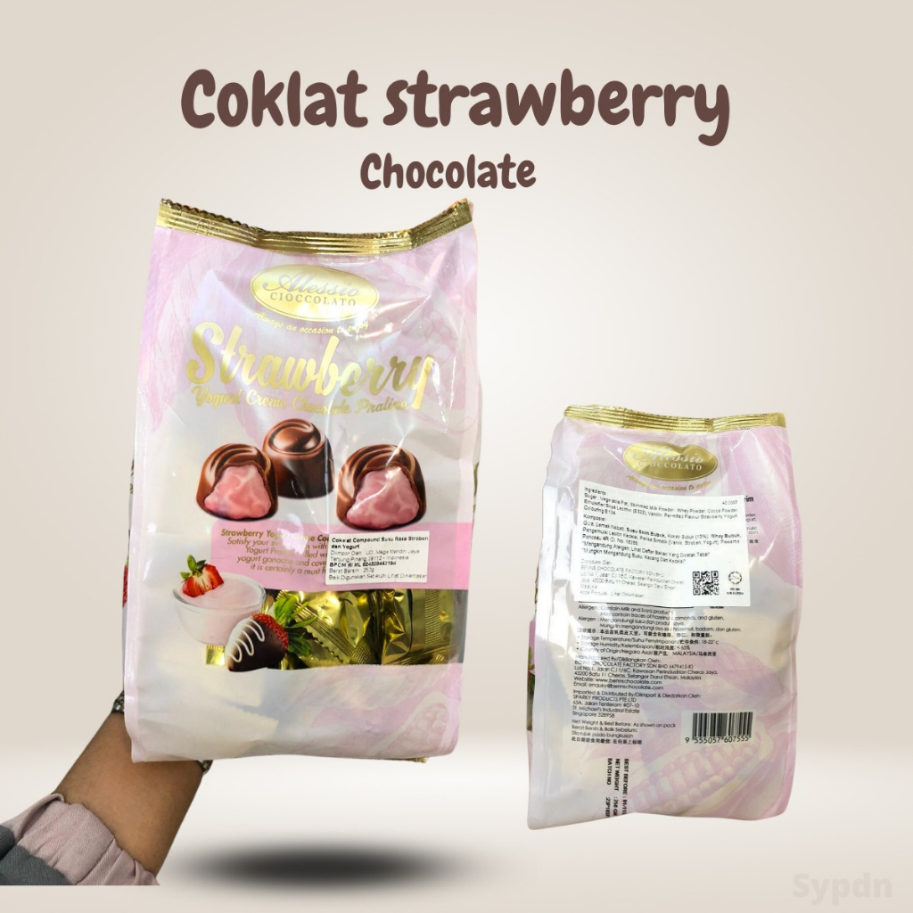 Jual Coklat Alessio Praline Strawberry 250gr - Coklat Turki - Oleh Oleh ...