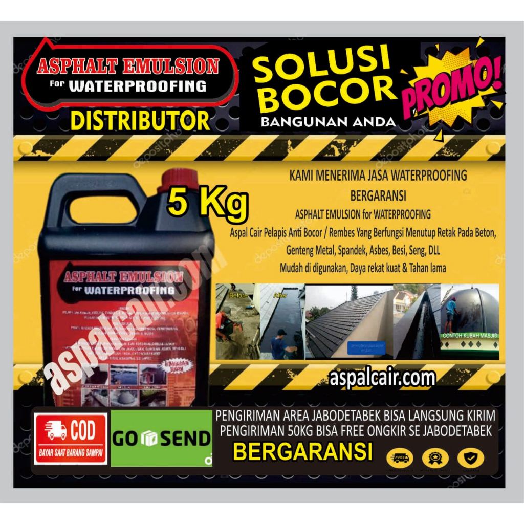 Jual Aspal cair anti bocor/rembes pelapis aspal anti retak | Shopee ...