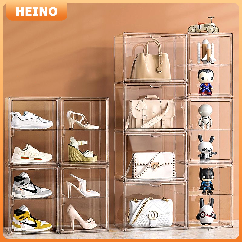 Jual HEINO Transparent Storage Display Box Rak Tas Kotak Penyimpanan ...