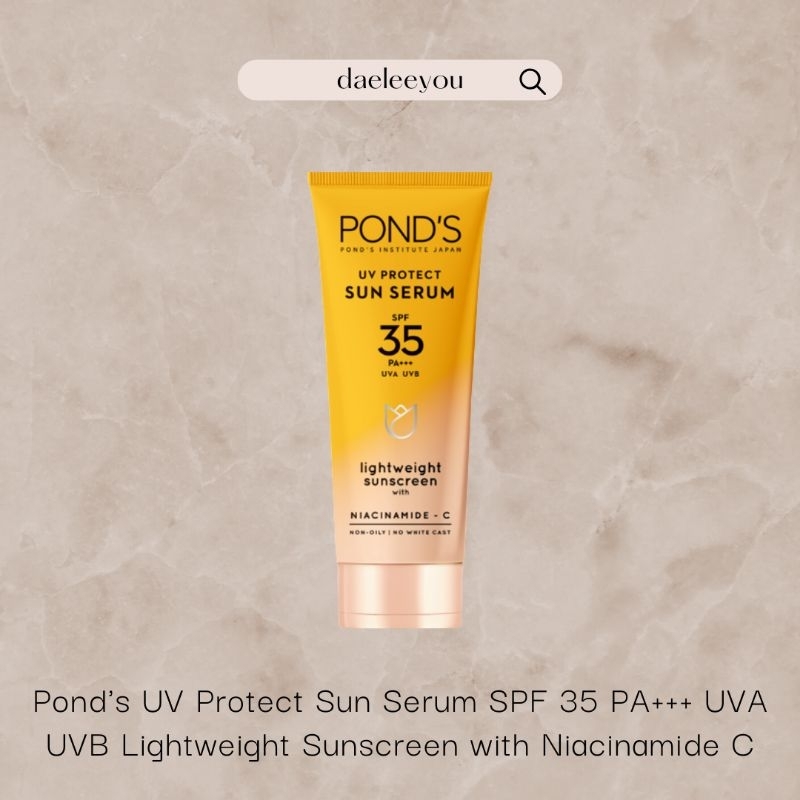 Jual Pond's UV Protect Sun Serum SPF 35 PA+++ UVA UVB Lightweight Sunscreen with Niacinamide C ...