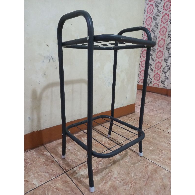 Jual RAK DISPENSER 2 SUSUN/RAK MEJIKOM/RAK DISPENSER HITAM GLOSSY ...