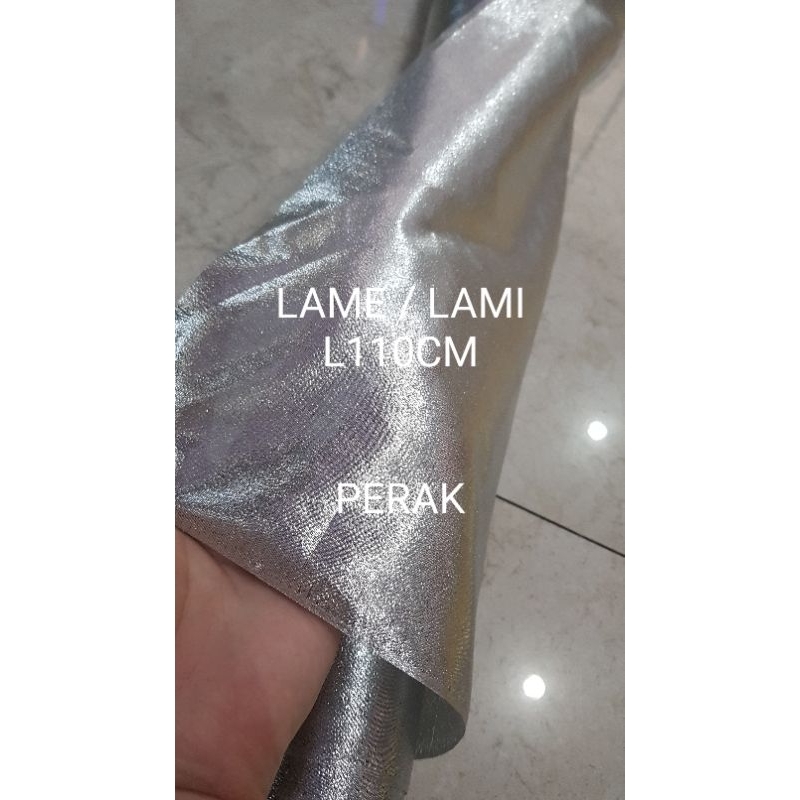 Jual PER MTR Kain Mas / Lame Mas / KAIN LAMI / Kain Perak / Lame Perak harga per 1 meter (lebar ...