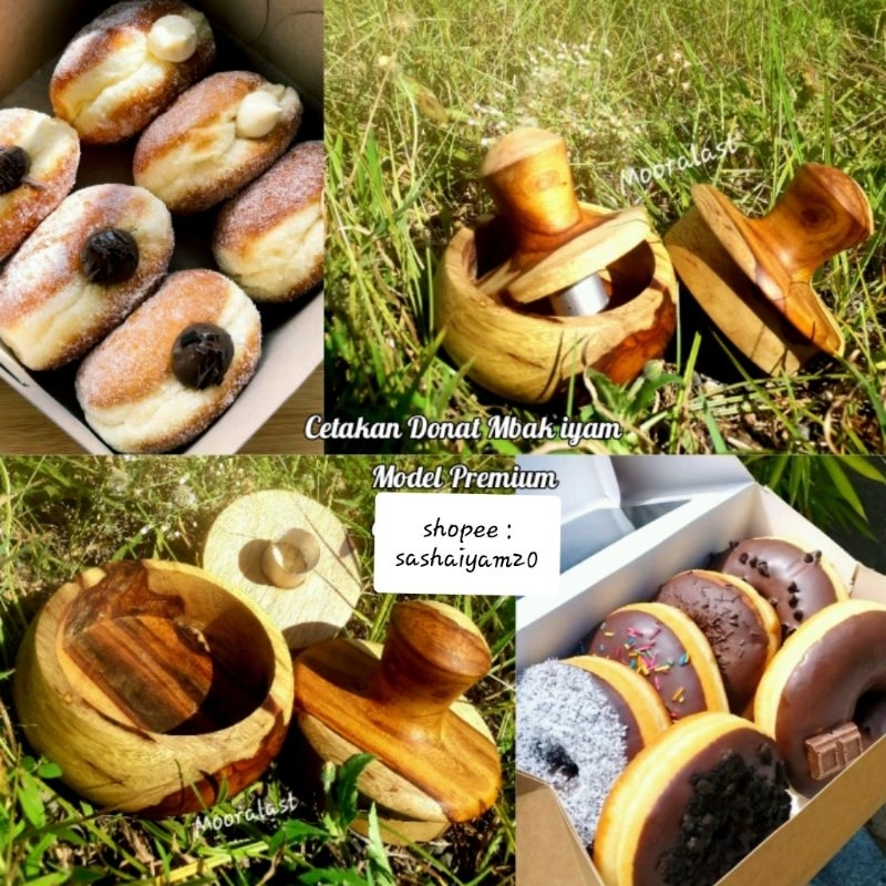 Jual PROMO Cetakan Donat kayu Premium ukuran 5cm untuk dough 10-15gr ...