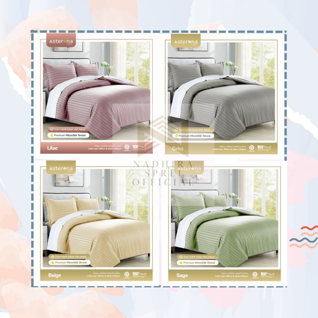 Jual Sprei Set Series Polos SALUR Micro Silk TENCEL Bahan Lembut sprei ...
