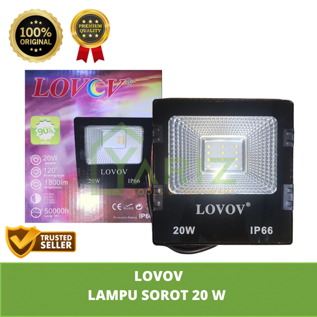 Jual LAMPU SOROT LED 20 WATT LOVOV | LAMPU TAMAN | LAMPU TEMBAK OUTDOOR | Shopee Indonesia