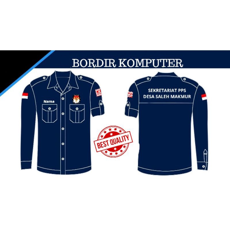 Jual KEMEJA PDH CUSTOM BORDIR / SABLON BISA SATUAN | Shopee Indonesia