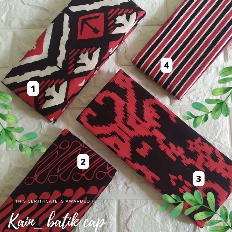 Jual Kain Batik Cap Garutan Merah Hitam Batik Cap Merah Hitam Kain ...