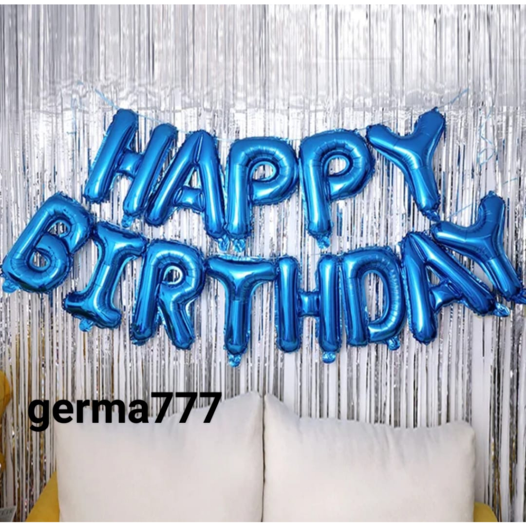 Jual Paket Set Dekorasi Ulang Tahun Tirai Silver Dekor Hiasan Balon ...