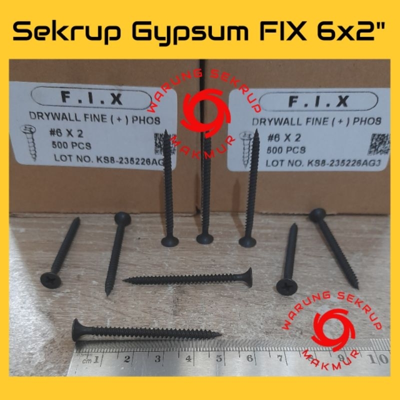Jual (1 Box) Sekrup Gypsum FIX #6x2" / Drywall Screw (5CM) | Shopee ...