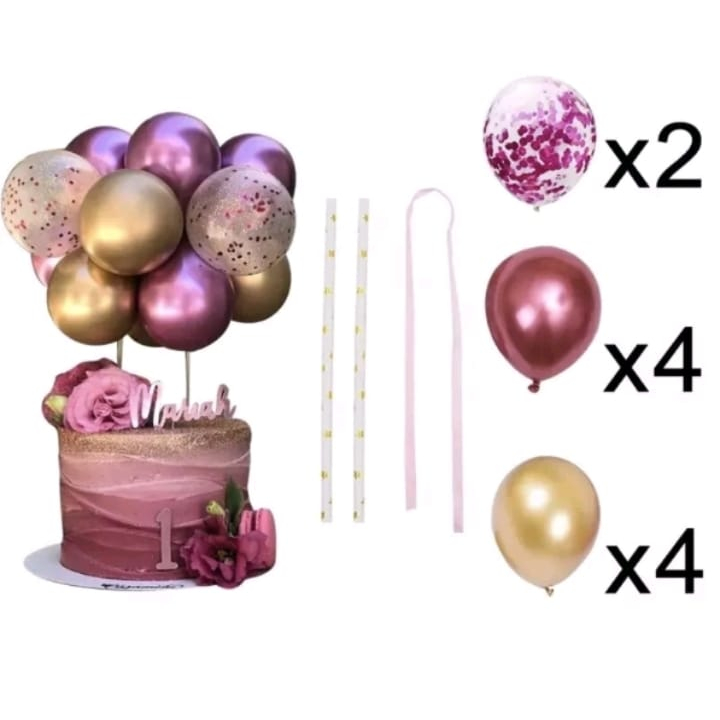 Jual Topper Cake Balon Mini / Hiasan Kue Tart Ulang Tahun | Shopee ...