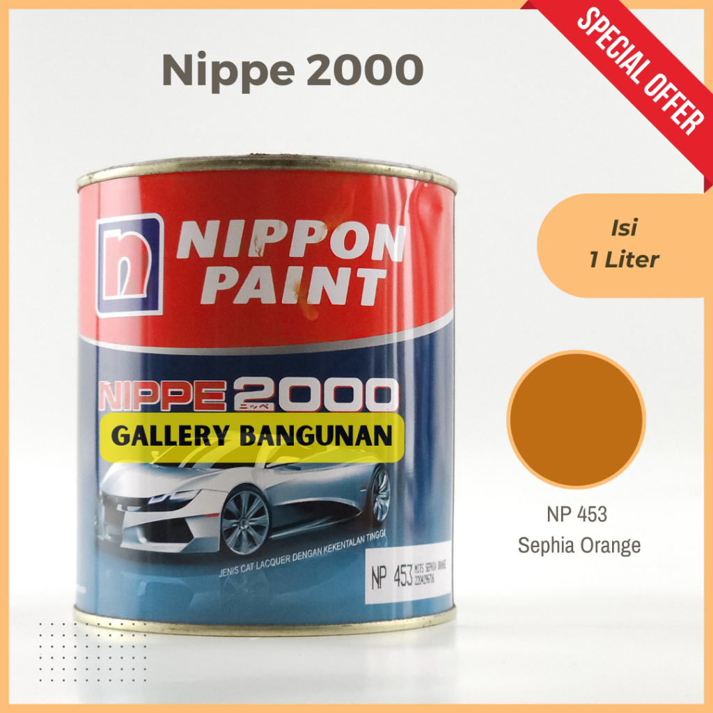 Jual Nippe 2000 Np 453 Mits Sephia Orange Cat Kayu Besi NC Nippon Paint ...