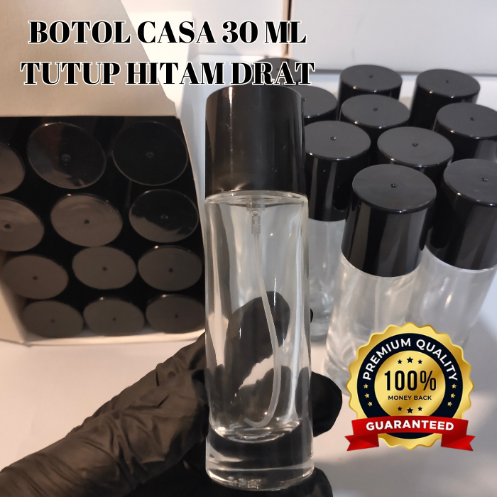 Jual BOTOL CASA 30 ML - BOTOL CASA DRAT 30 ML - BOTOL CASA TUTUP HITAM ...